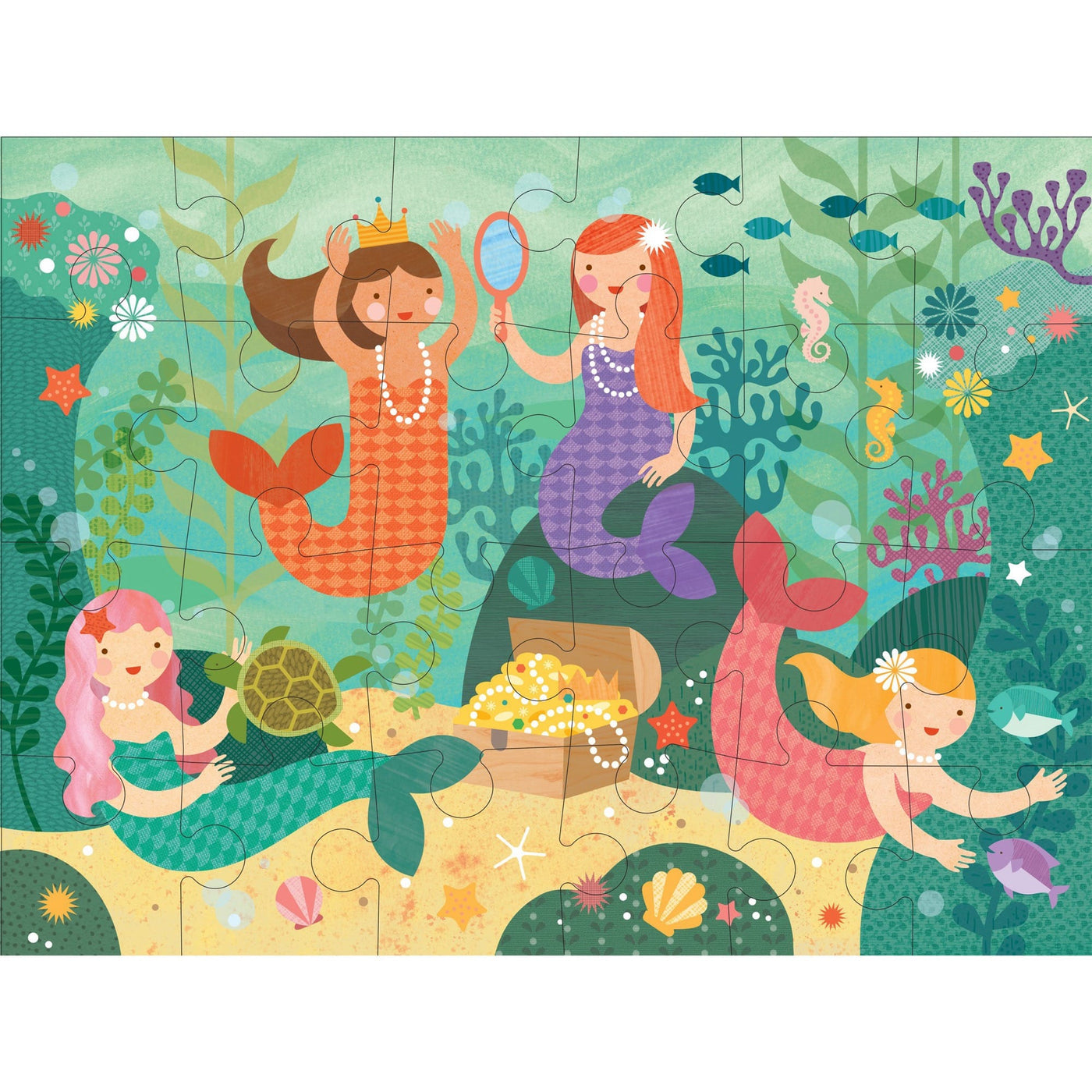 Mermaid Friends 24-Piece Floor Puzzle | Children's Jigsaws
