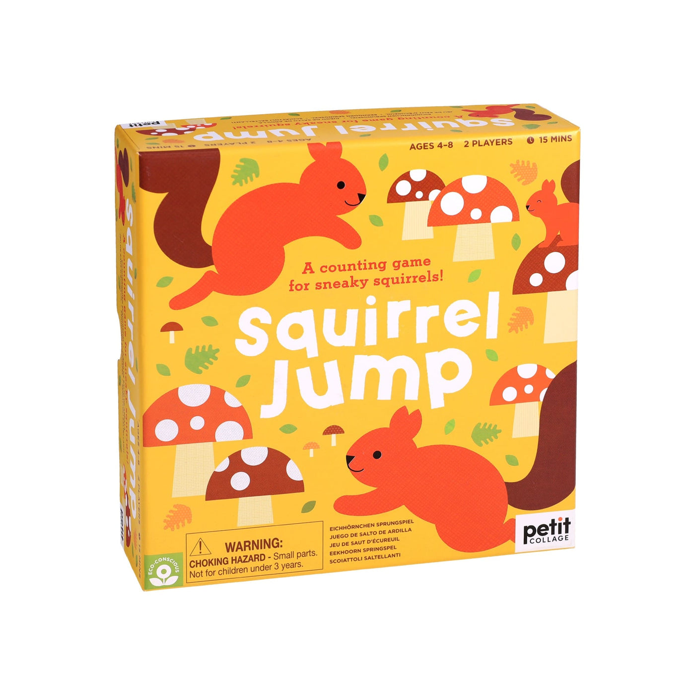 Squirrel Jump Game, Wooden Counting Toy | Petit Collage