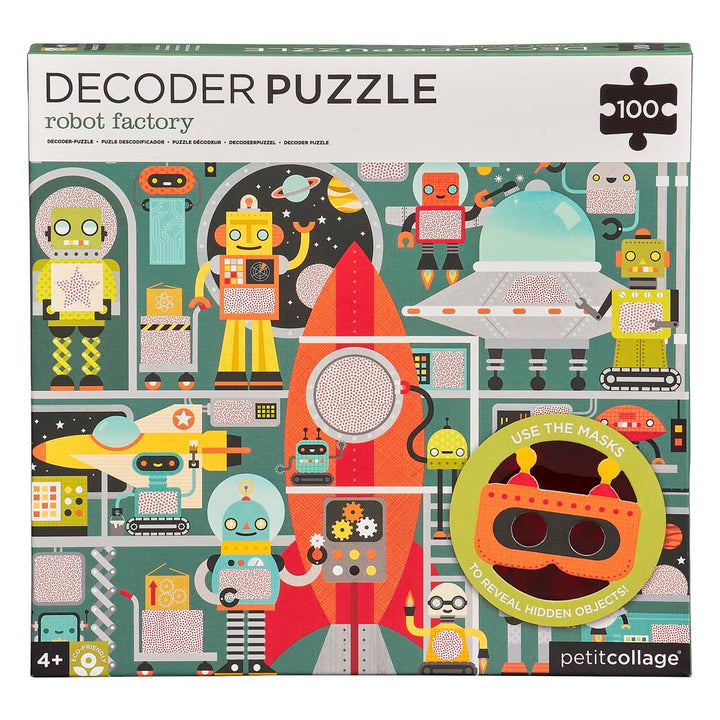 Robot Factory 100-Piece Decoder Puzzle | Children's Jigsaws