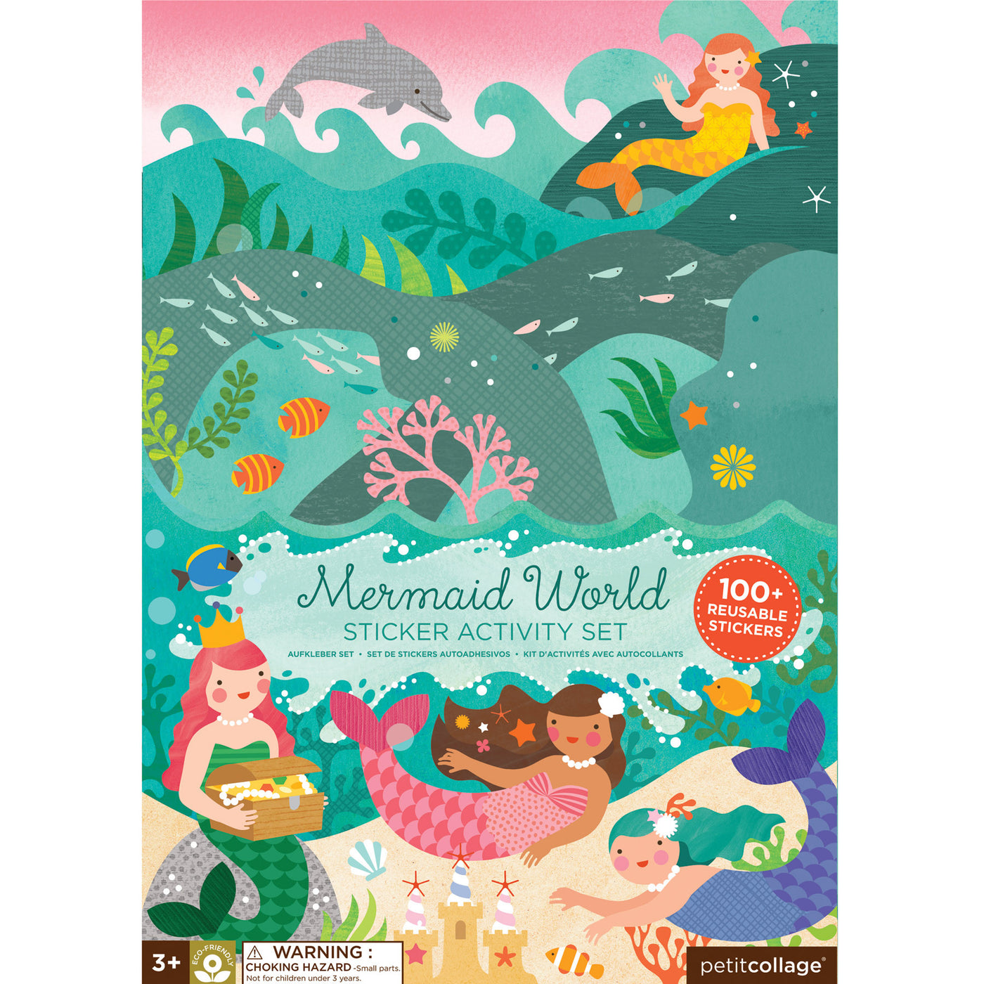 Mermaid World Sticker Activity Set for Kids | Petit Collage